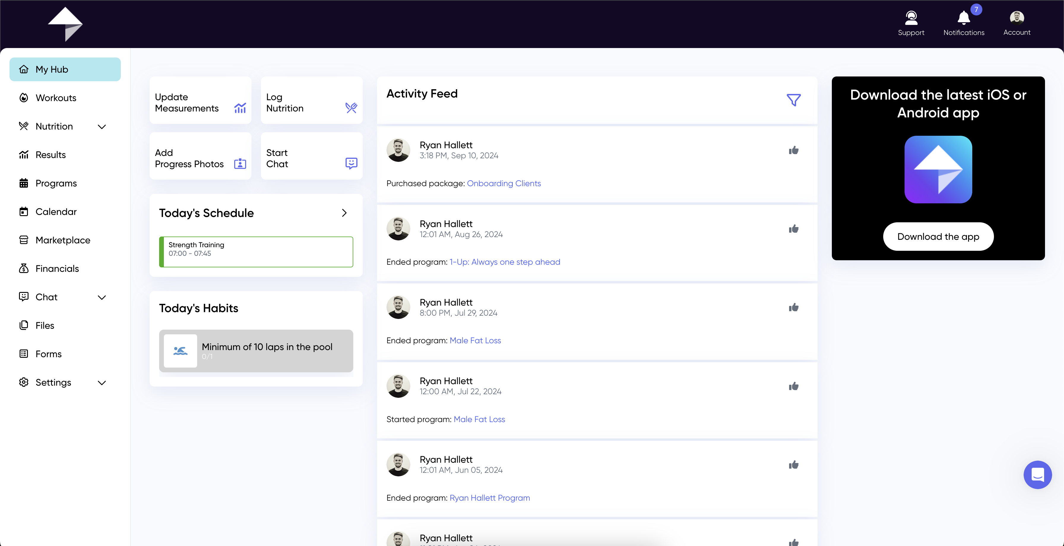 Client - Create a meal template – My PT Hub